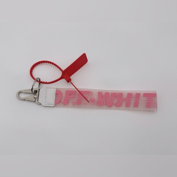 Off-White | Accessories | Offwhite Keychain Pink And Clear Nwt | Poshmark